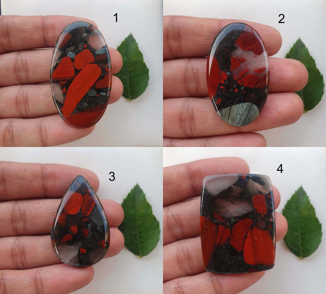 Blood Stone Cabochon Natural Blood Stone Cabochon African - Etsy