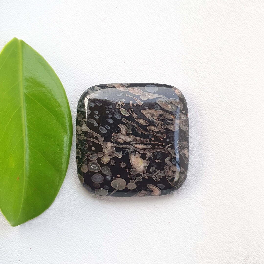 Natural Lilypad Obsidian Cabochon Smooth Cushion Shape Pad - Etsy
