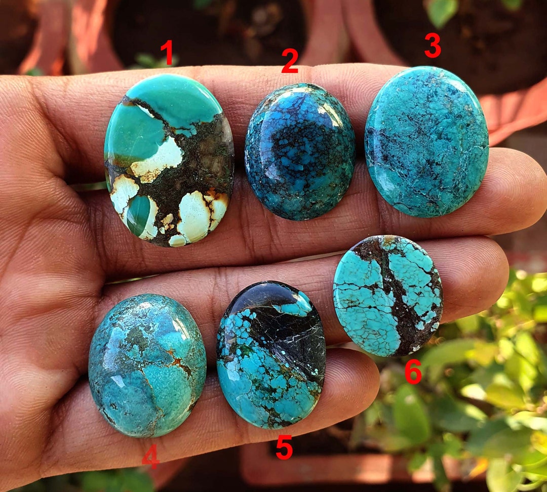 Natural Turquoise Cabochons , Rare Turquoise Cabochon , Loose Turquoise ...