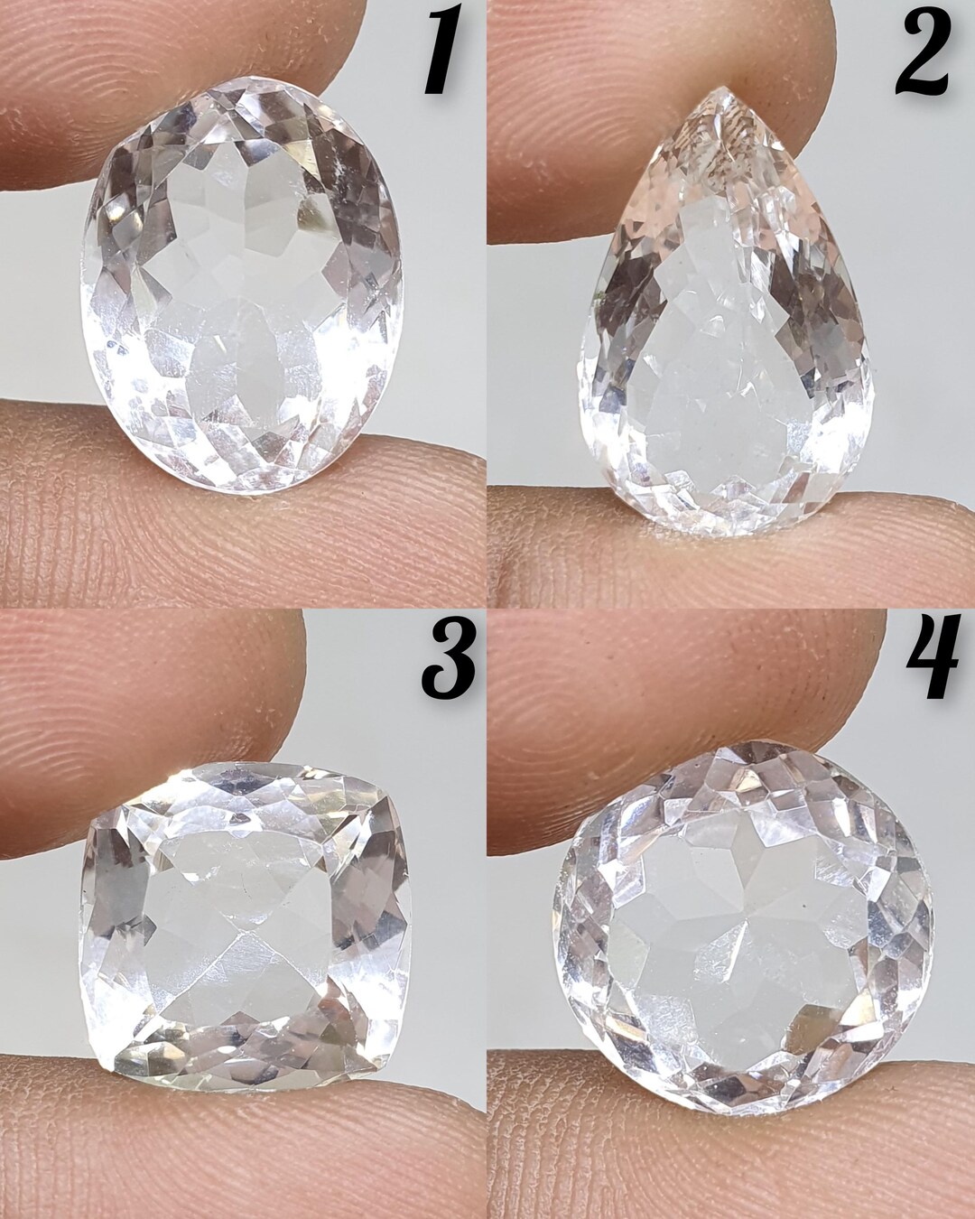 Natural Crystal Cut Stone Crystal Cut Stone Ring Size Crystal for ...