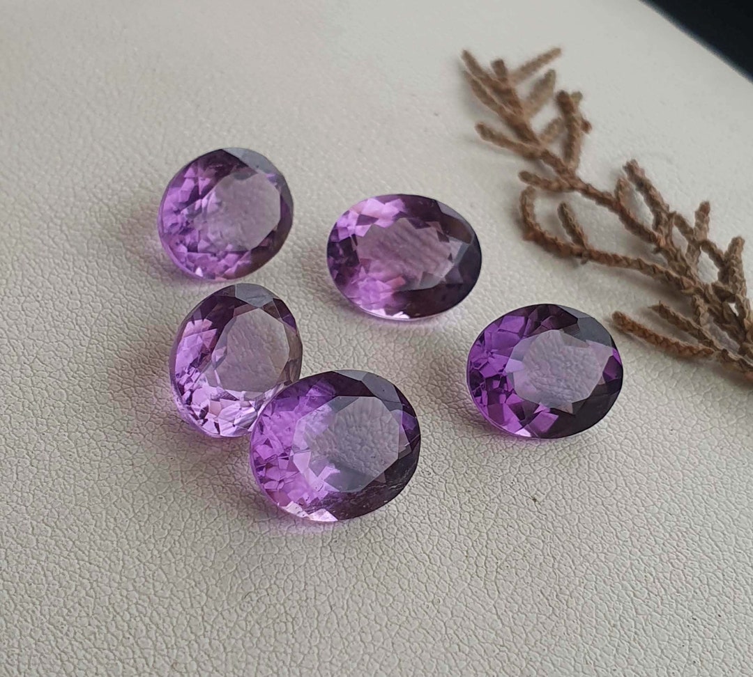 Amethyst Cut Stone Natural Purple Amethyst Gemstone , Wholesale Lot of ...