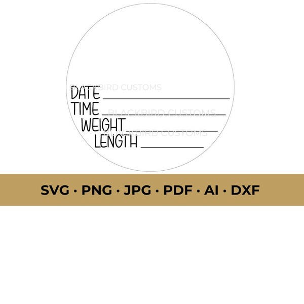 Birth Stats Svg - Etsy