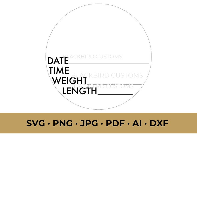 Birth Stat Round SVG, Birth Stat SVG, Personalized Birth Stat Laser Cut ...