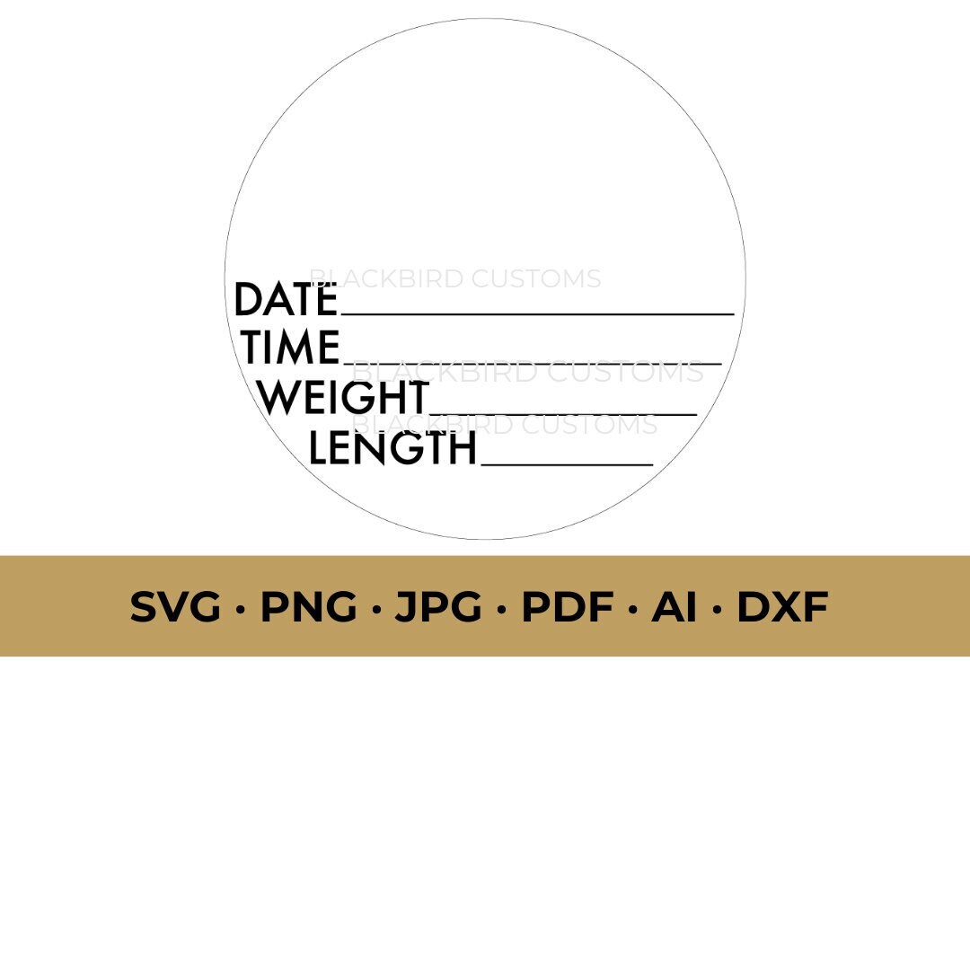 Birth Stat Round SVG, Birth Stat SVG, Personalized Birth Stat Laser Cut ...