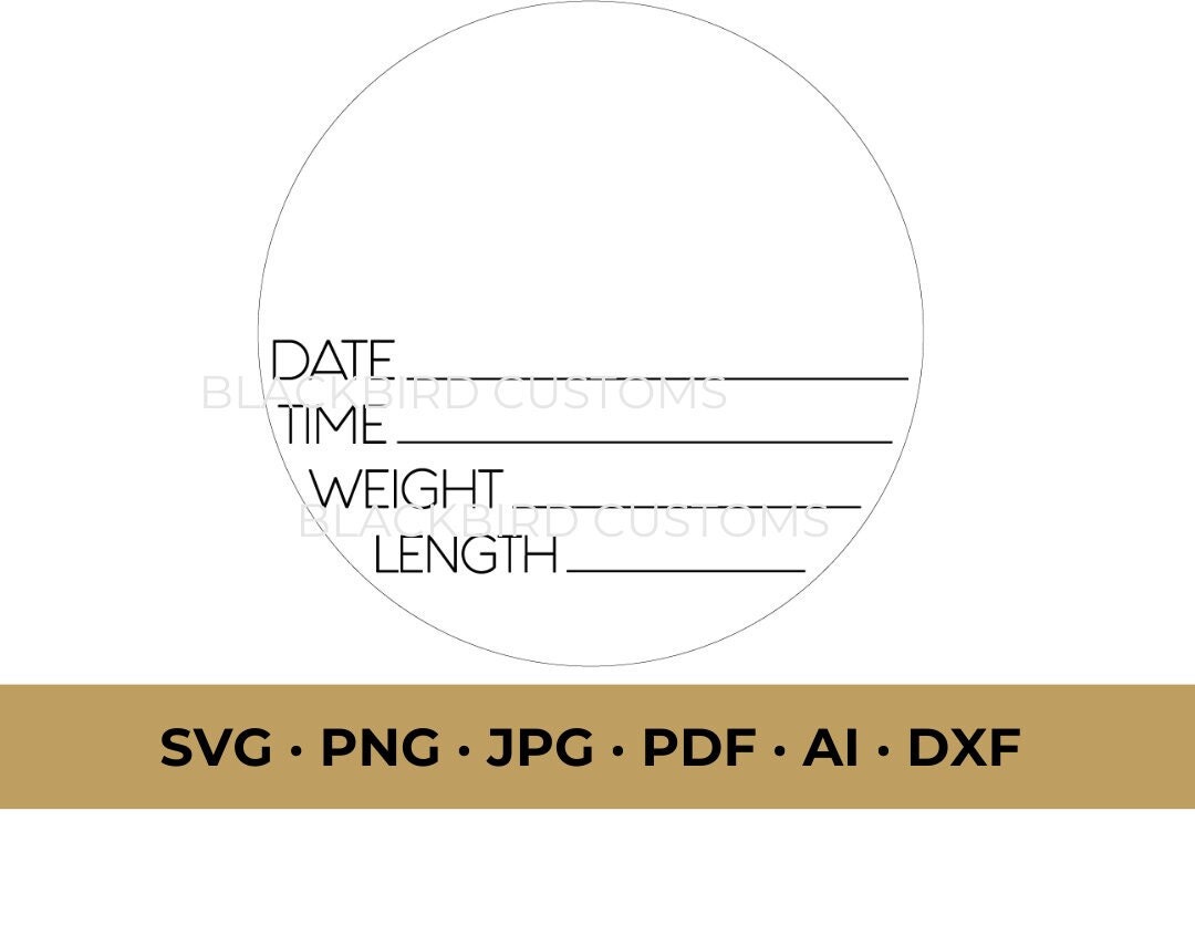 Birth Stat Round SVG, Birth Stat SVG, Personalized Birth Stat Laser Cut ...