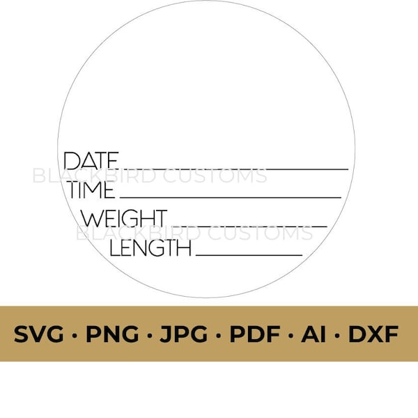 Birth Stats Svg - Etsy