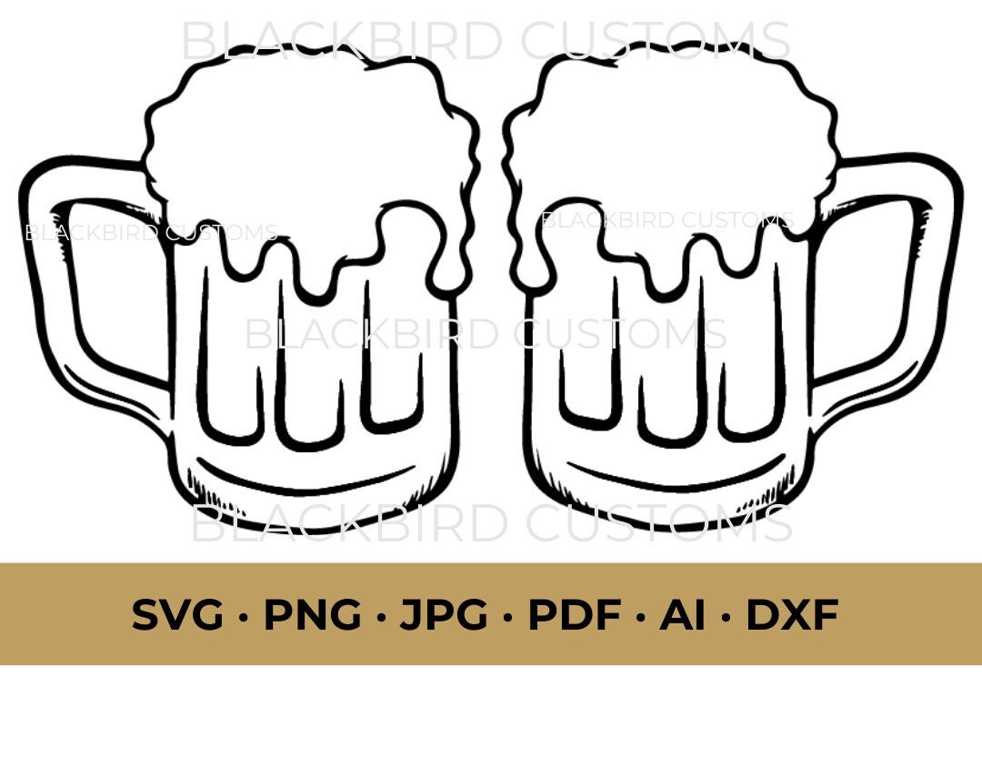 Beer Mug SVG, Beer With Bubbles SVG, Beer Mug Laser File, Beer Mug ...