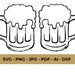 Beer Mug SVG, Beer With Bubbles SVG, Beer Mug Laser File, Beer Mug ...