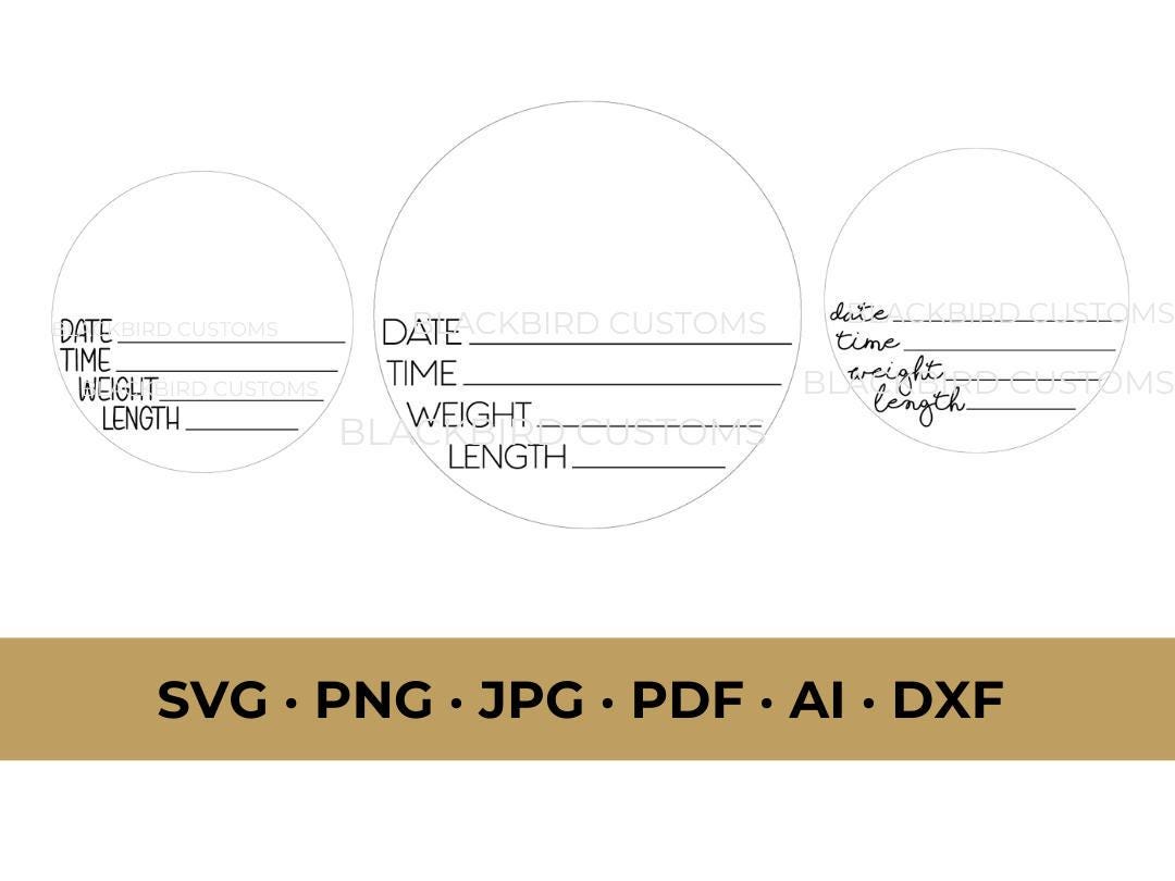 Birth Stat SVG BUNDLE, Birth Stat Round SVG, Birth Stat Svg, Birth Stat ...