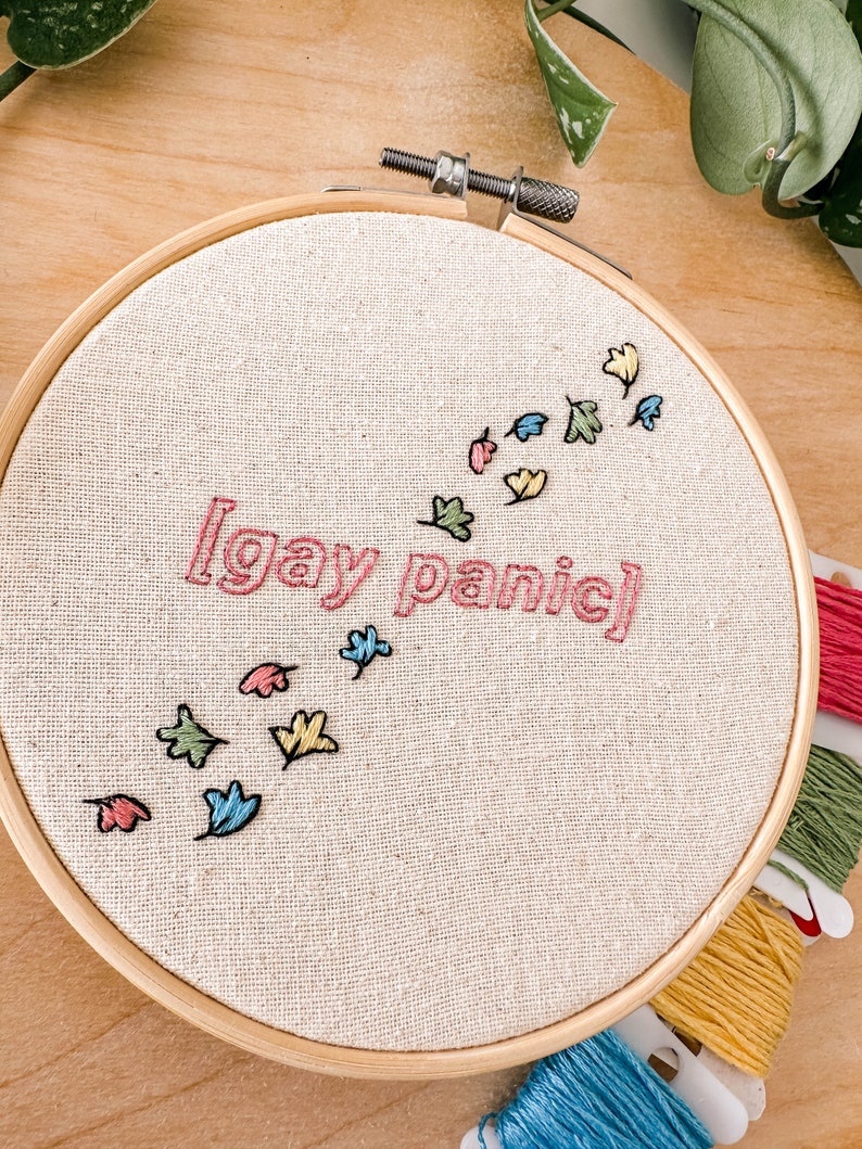 Gay Panic Embroidery Heartstopper Series Inspired Hand Embroidery Hoop ...