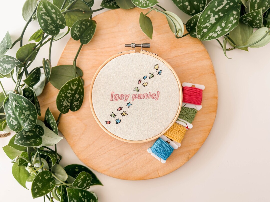 Gay Panic Embroidery Heartstopper Series Inspired Hand Embroidery Hoop ...