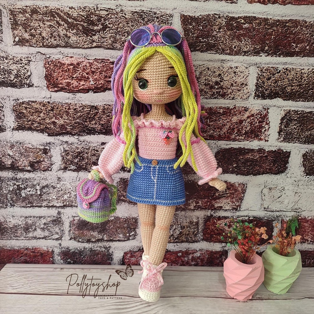 Amigurumi Lucia Doll by Pollytoys | Amigurumi Crochet Doll | Rainbow ...