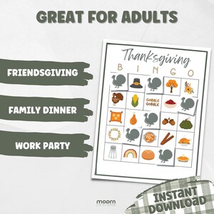 Thanksgiving Bingo | Thanksgiving Activity | Thanksgiving Printable ...