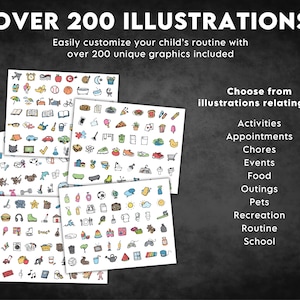 Kids Flip Routine Chart, Editable Flip Routine Chart, Editable Chore ...