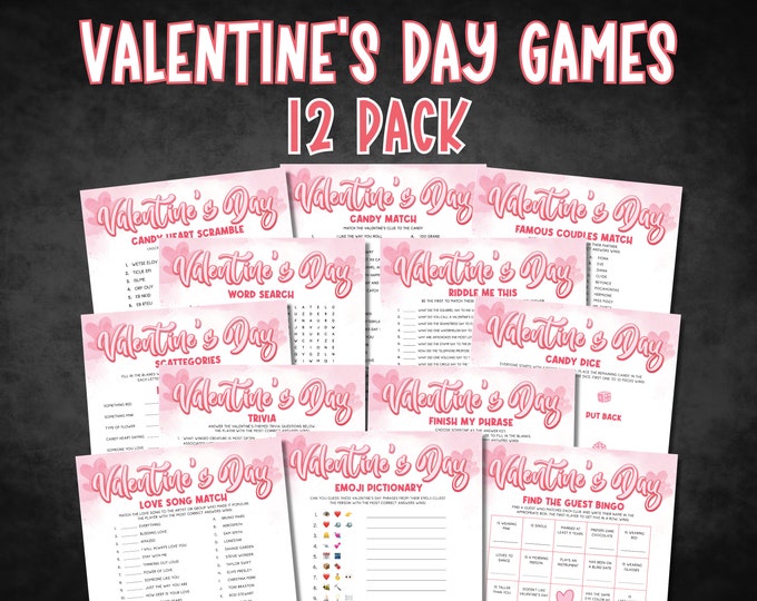 Valentines Day Trivia Game, Valentine Day Party Game for Kids ...
