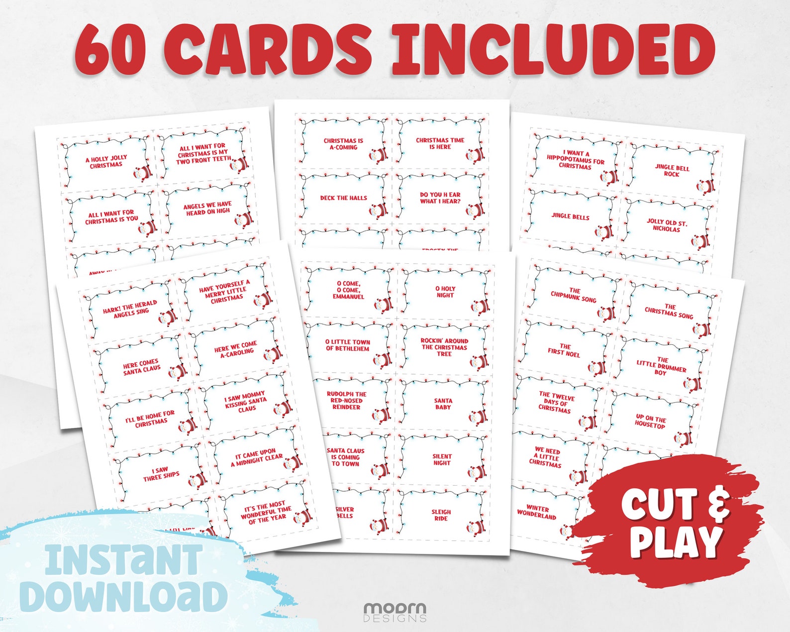 Christmas Song Hum That Tune Game | Christmas Carol Game Printable ...
