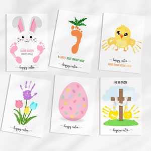 Easter Handprint Footprint Art Bundle, Handprint Craft, Easter Craft ...