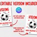 Soccer Valentine's Day Cards, Printable Valentine's for Kids, Kids ...