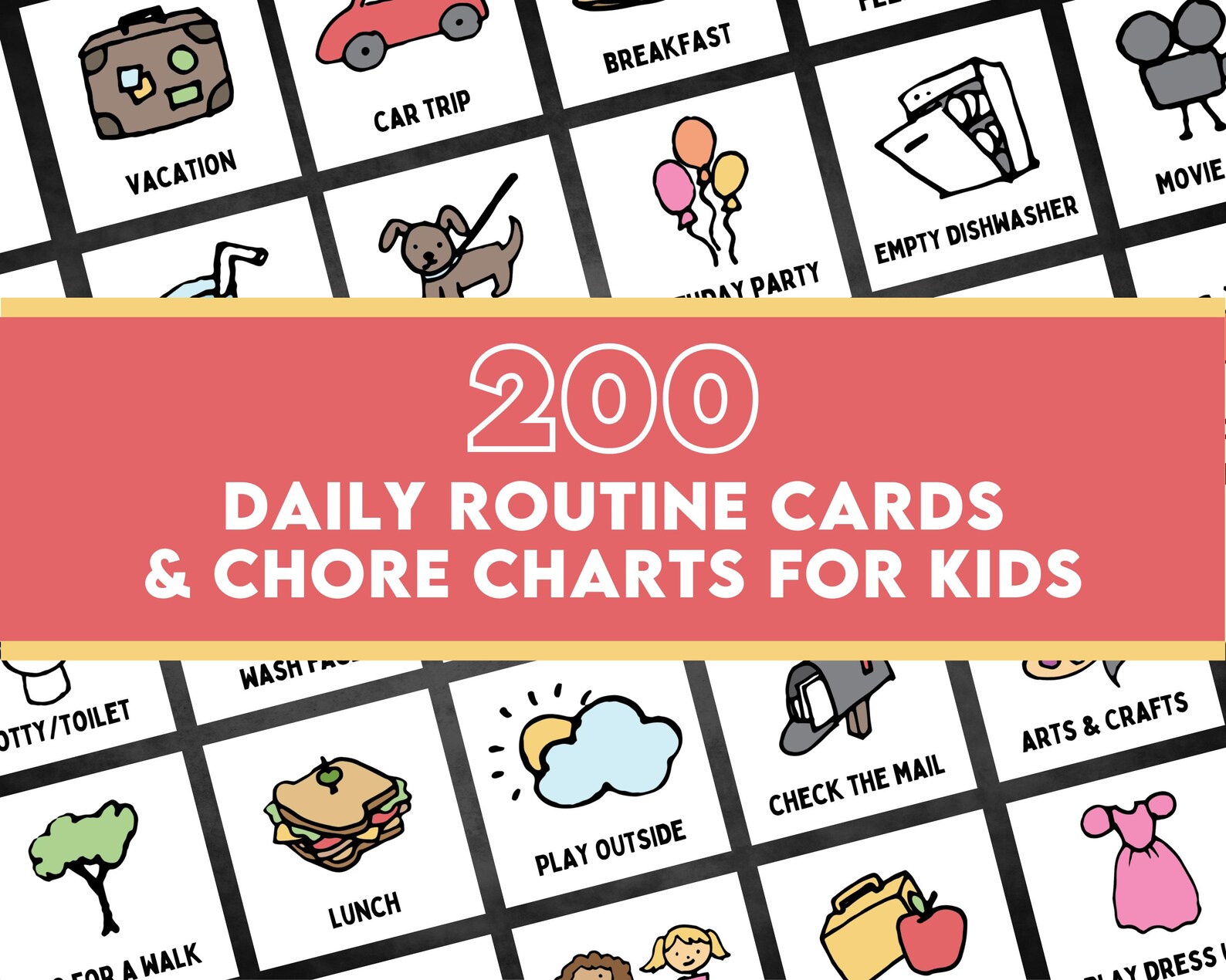 Daily Routine Cards, Visual Schedule for Kids, Toddler Routine Chart ...