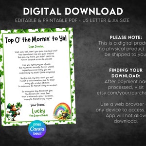 Leprechaun Letter, Editable Letter From Leprechaun, Leprechaun Trap ...