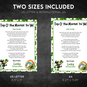 Leprechaun Letter, Editable Letter From Leprechaun, Leprechaun Trap ...