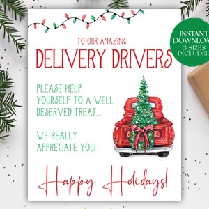 Delivery Driver Snack Sign | Thank You Delivery Drivers | Take A Snack ...
