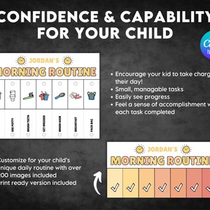 Kids Flip Routine Chart, Editable Flip Routine Chart, Editable Chore ...