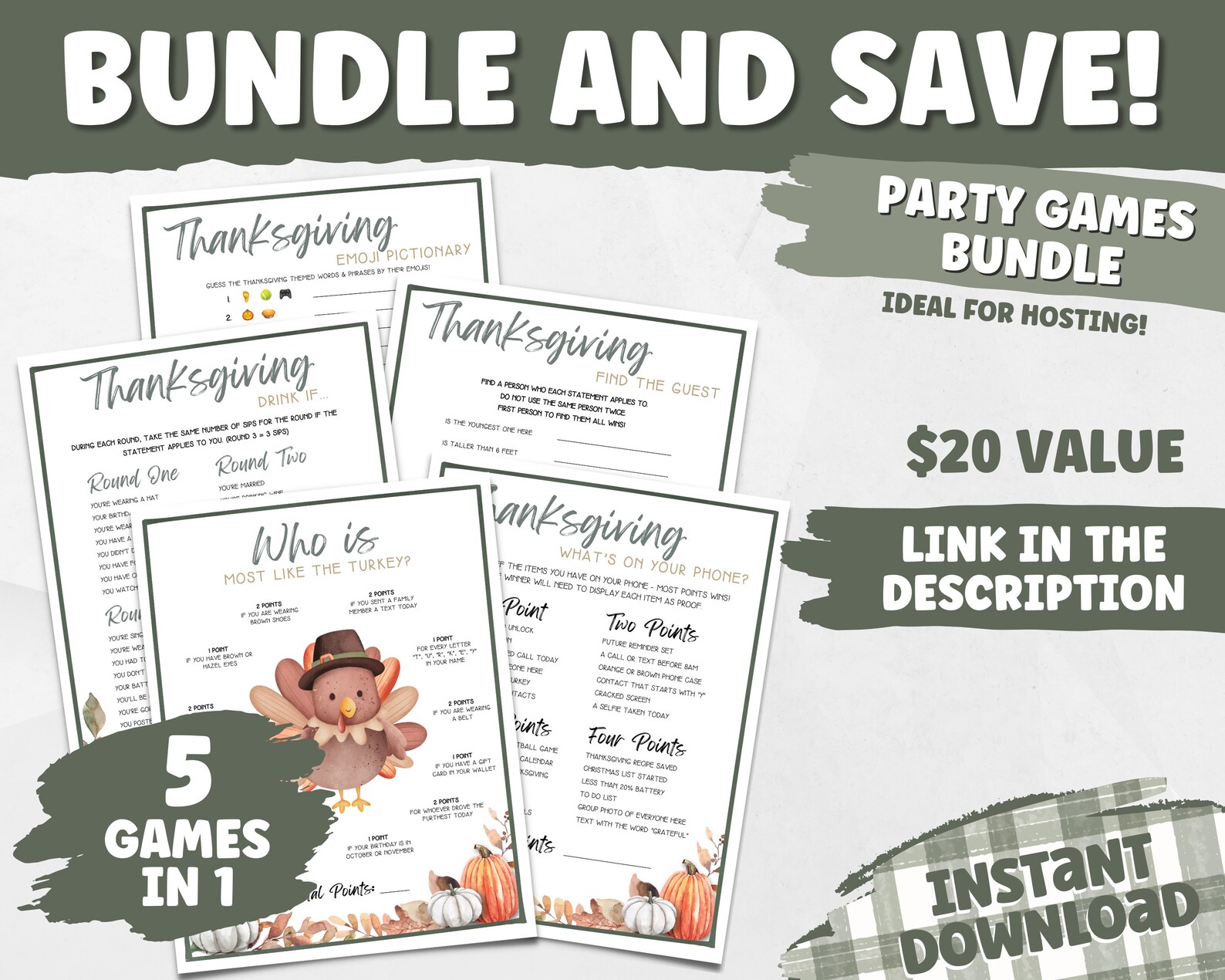Thanksgiving Game Printable | Fall Game | Thanksgiving Printable Games ...