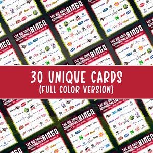 Big Game Commercial Bingo, Super Commercials Bowl Bingo, Football Bingo ...