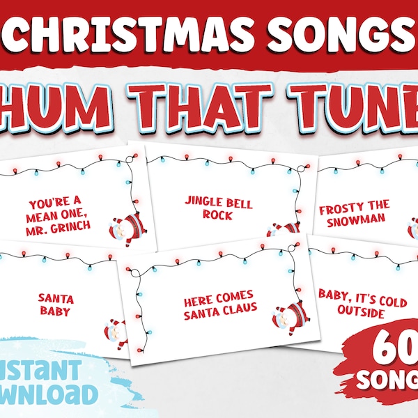 Christmas Hum That Tune Game - Etsy