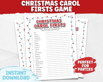 Christmas Carol Match Game | Printable Christmas Game | Christmas ...