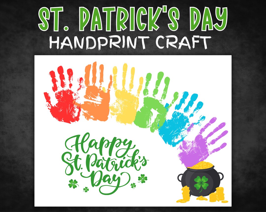 St Patricks Day Handprint Art, Handprint Craft, St Patrick's Day Craft ...