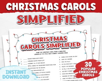 Christmas Carol Match Game | Printable Christmas Game | Christmas ...
