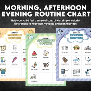 Daily Routine Cards, Visual Schedule for Kids, Toddler Routine Chart ...