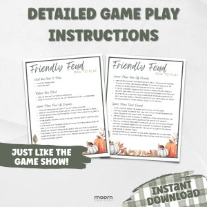 Thanksgiving Friendly Feud Game | Family Trivia | Thanksgiving Party ...