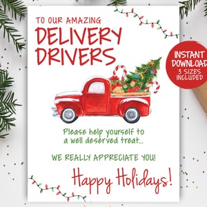 Delivery Driver Snack Sign | Thank You Delivery Drivers | Take A Snack ...