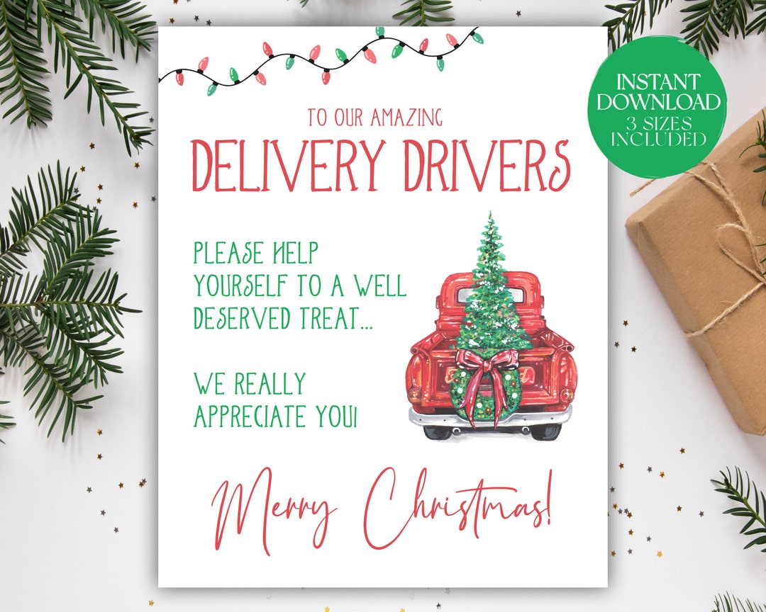 Delivery Driver Snack Sign | Thank You Delivery Drivers | Take A Snack ...