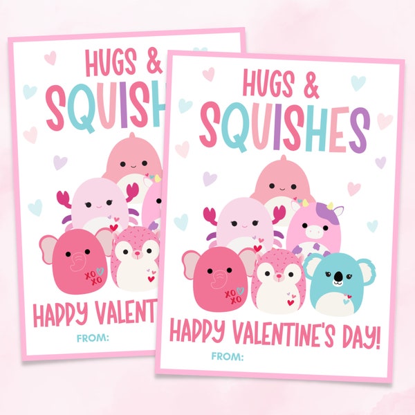 Squishmallow Valentine Cards - Etsy