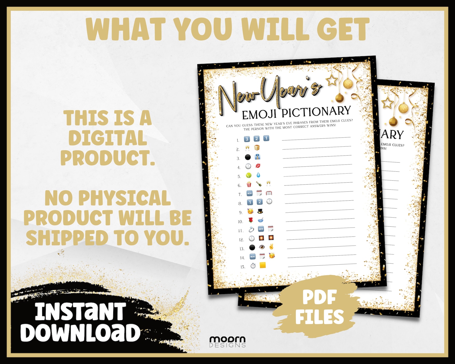 New Years Games Emoji Pictionary New Years Eve Games New - Etsy