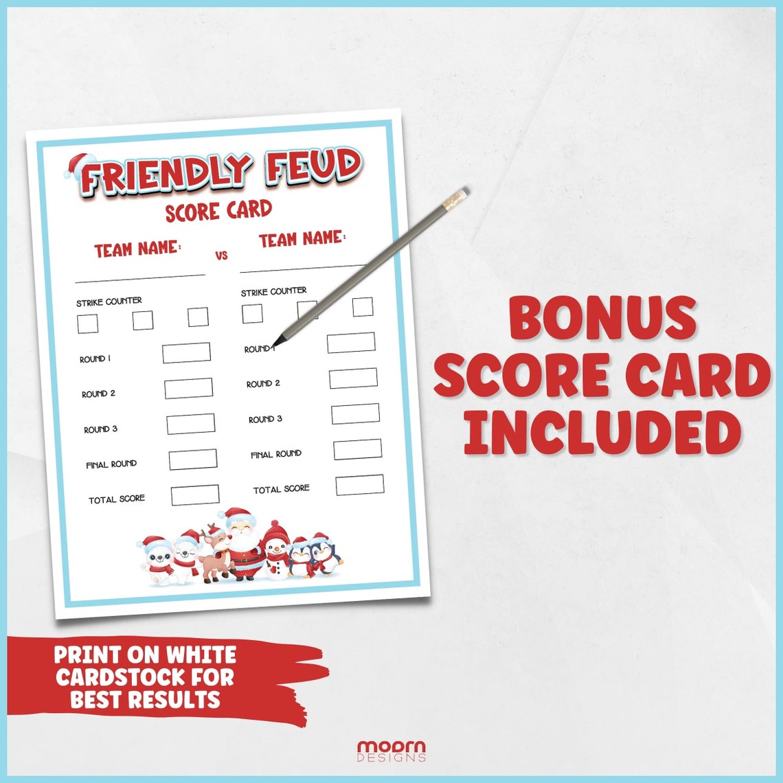 Christmas Family Feud Game | Printable Christmas Family Feud Game | Fun ...