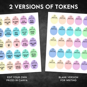 Easter Egg Tokens, Editable Easter Egg Coupons. Printable Easter Egg ...