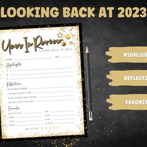 Year in Review Printable, Time Capsule, New Years Eve Recap, Self ...
