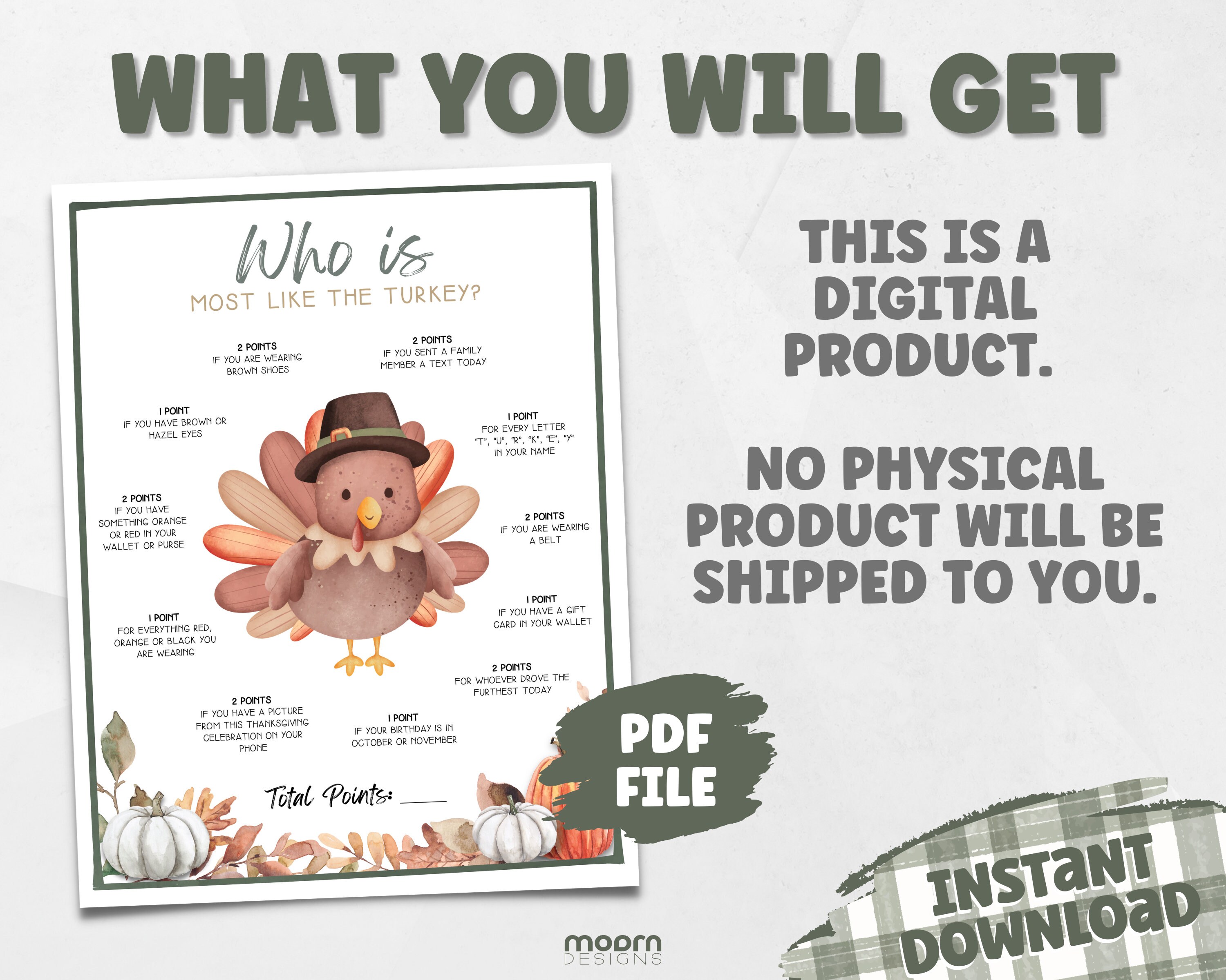 Thanksgiving Game Printable | Fall Game | Thanksgiving Printable Games ...