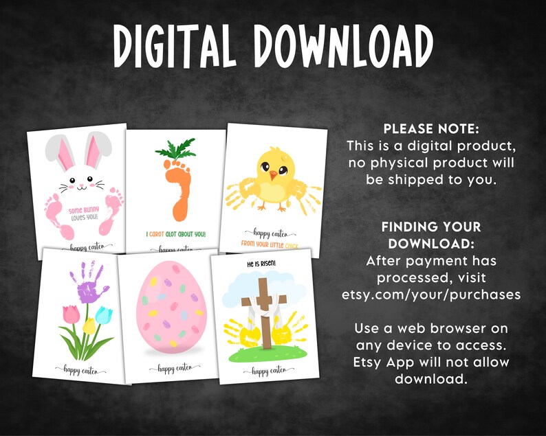 Easter Handprint Footprint Art Bundle, Handprint Craft, Easter Craft ...