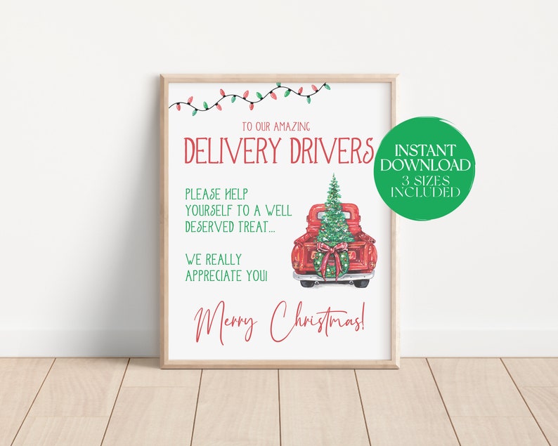 Delivery Driver Snack Sign | Thank You Delivery Drivers | Take A Snack ...
