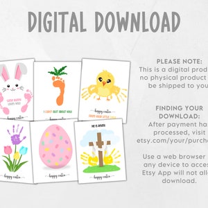 Easter Handprint Footprint Art Bundle, Handprint Craft, Easter Craft ...