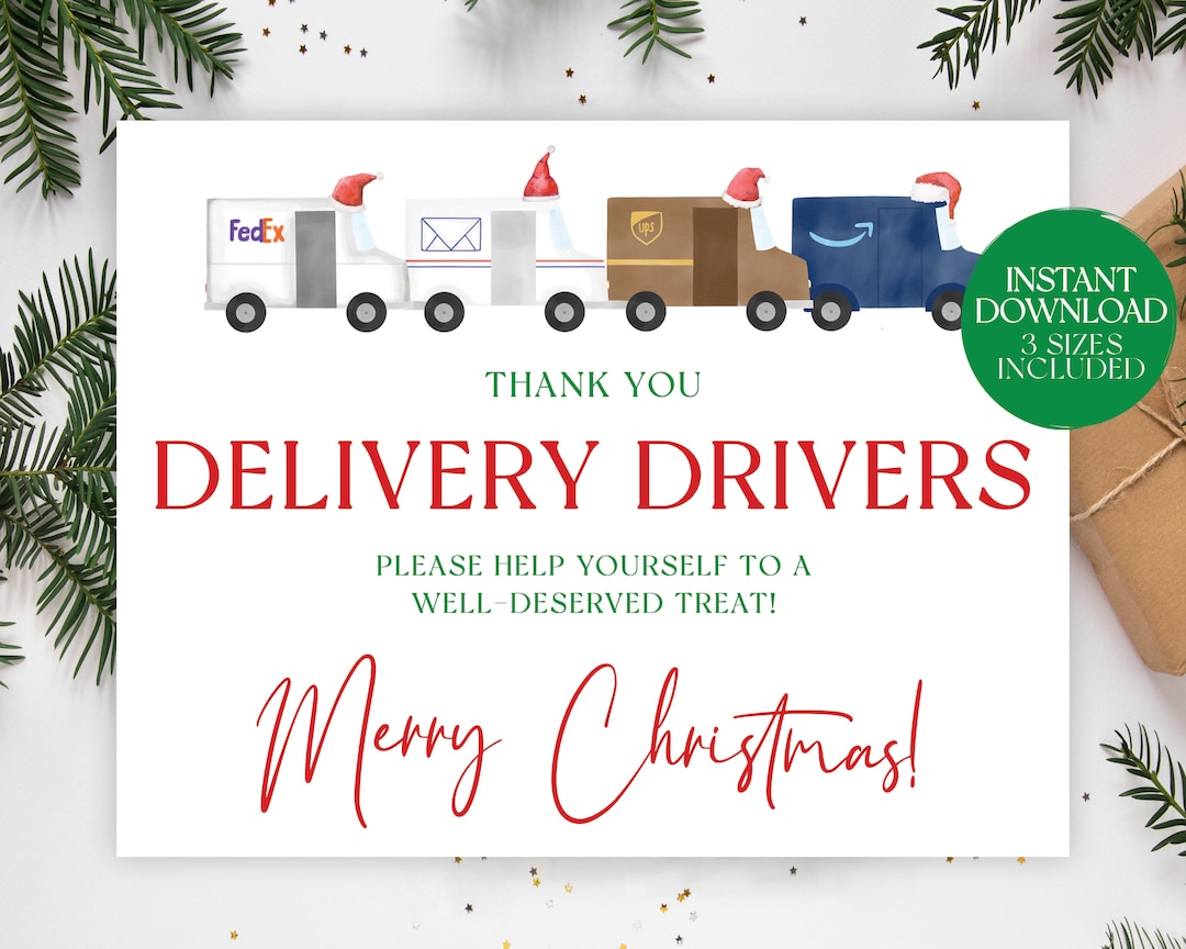 Delivery Driver Snack Sign | Thank You Delivery Drivers | Take A Snack ...