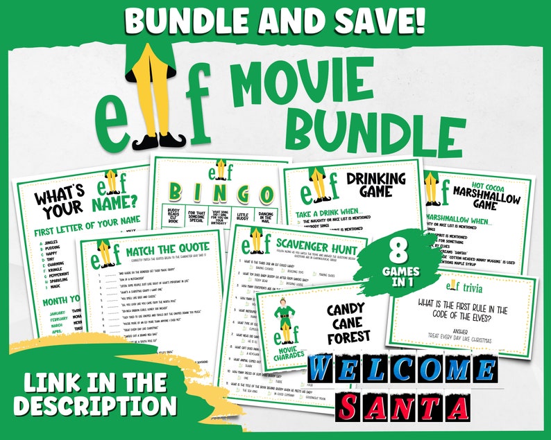 Elf Movie Printable Banner Elf Banner Elf Movie Party - Etsy
