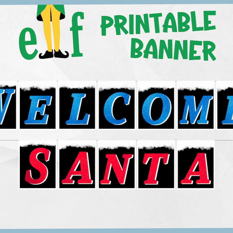 Printable Elf on the Shelf Banner - Etsy