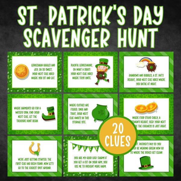 St Patricks Day Scavenger Hunt - Etsy